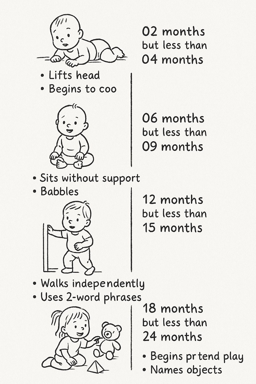 Early Childhood Development Milestones (2–30 Months)